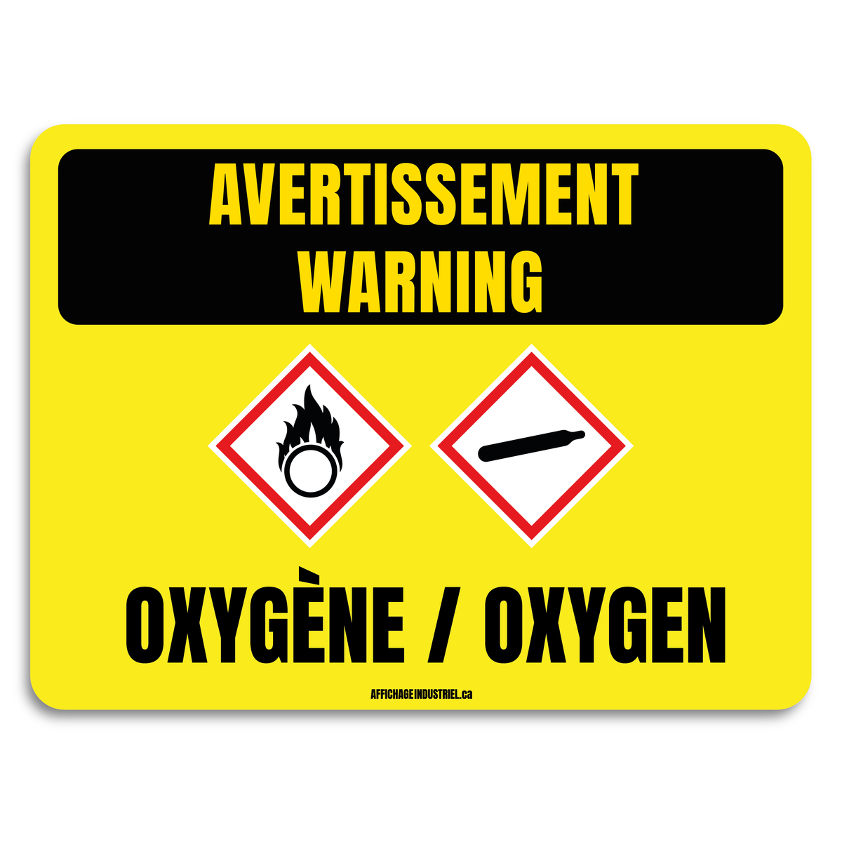 Attention - Oxygène – AFFICHAGEINDUSTRIEL.ca