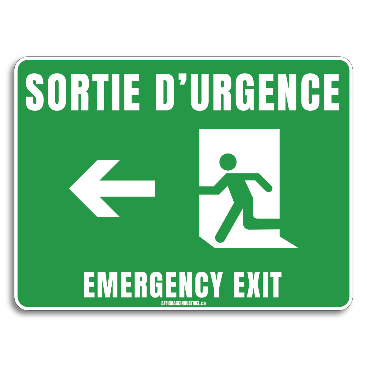 Sortie d'urgence porte gauche – AFFICHAGEINDUSTRIEL.ca